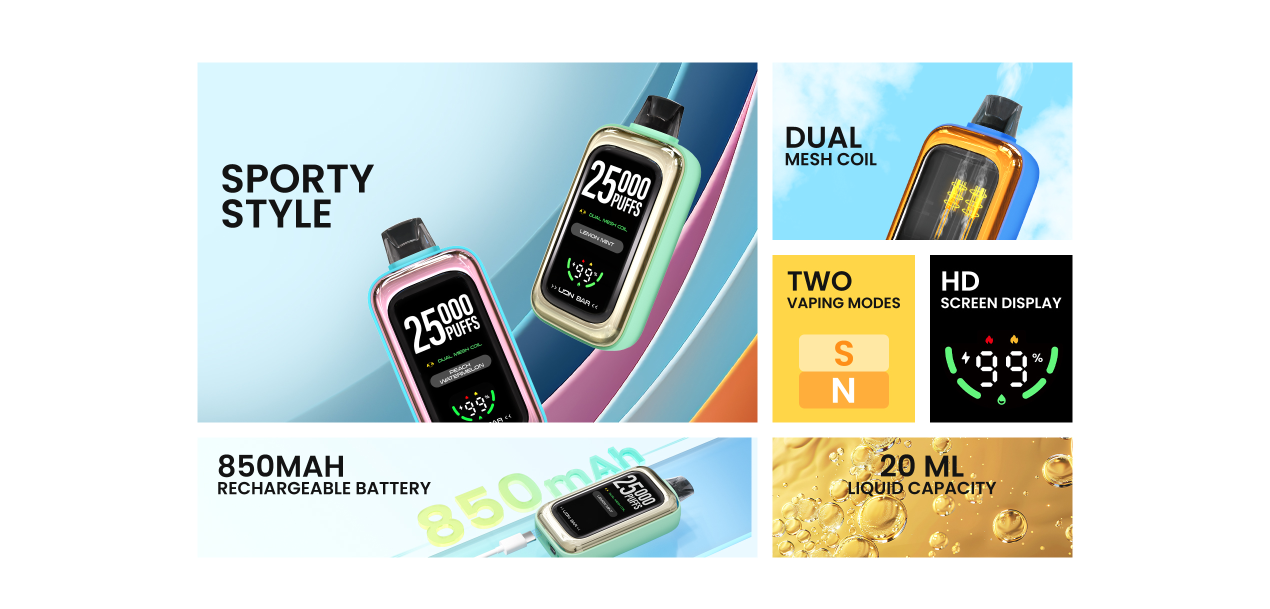 UDNBAR-25000 Puffs Disposable Vapes|UDN