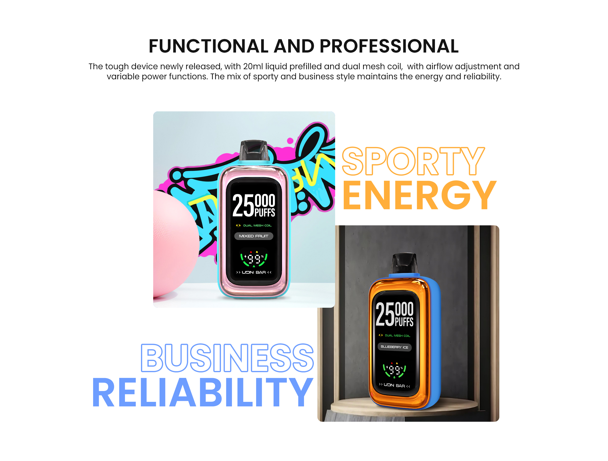 UDNBAR-25000 Puffs Disposable Vapes|UDN